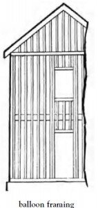 balloon framing, balloon frame – Construction Glossary